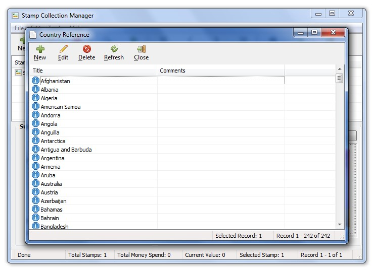 Stamp/Coin/Banknote Collection Manager - Cataloging Software PC