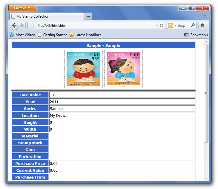 Stamp/Coin/Banknote Collection Manager - Cataloging Software PC