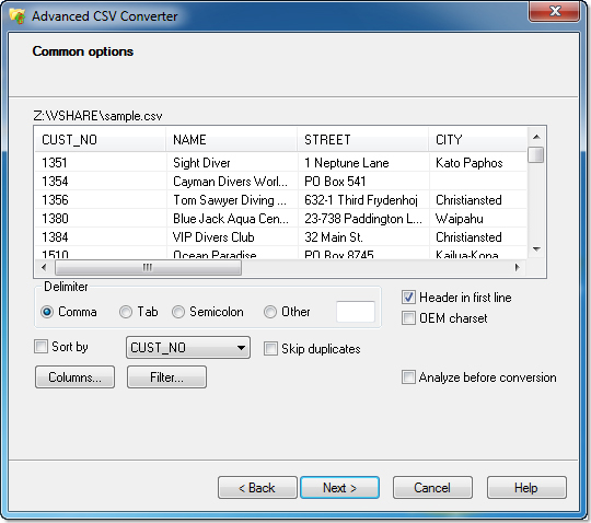 Advanced Csv Converter Database Conversion Software For