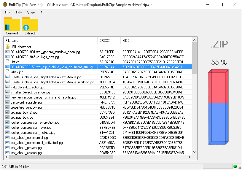 BulkZip File Compressor Compression And Extraction Software 20 