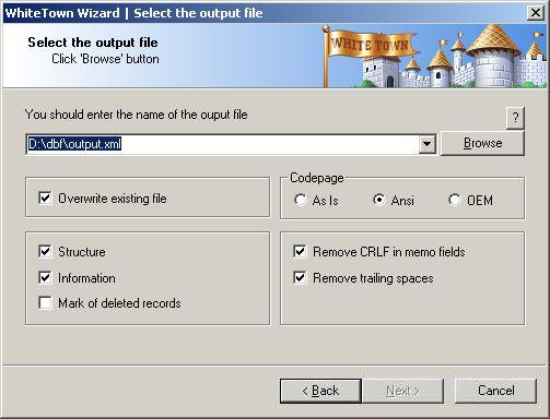 DBF to XML Converter - Database Conversion Software for