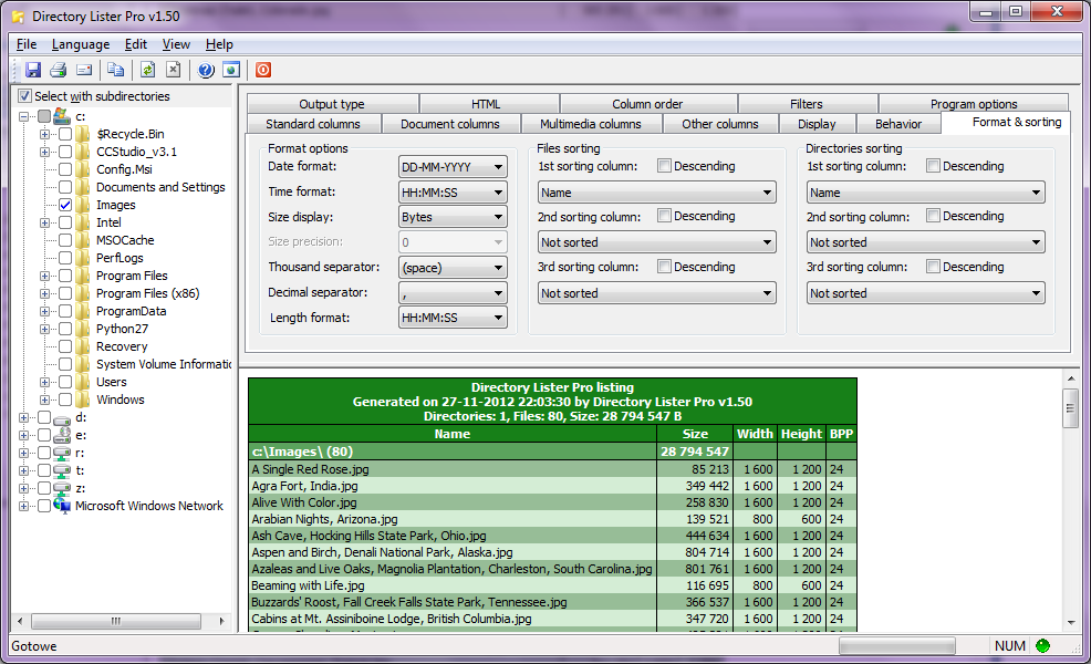 Directory Lister Enterprise Edition File Management Software