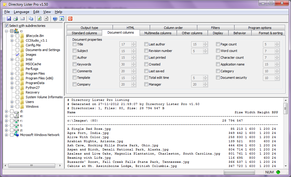 Directory Lister Enterprise Edition File Management Software