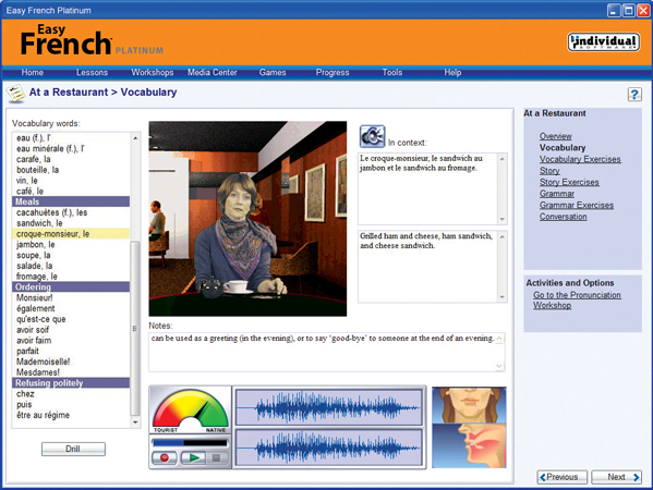 Learn To Speak French Deluxe Learning and Courses Software for